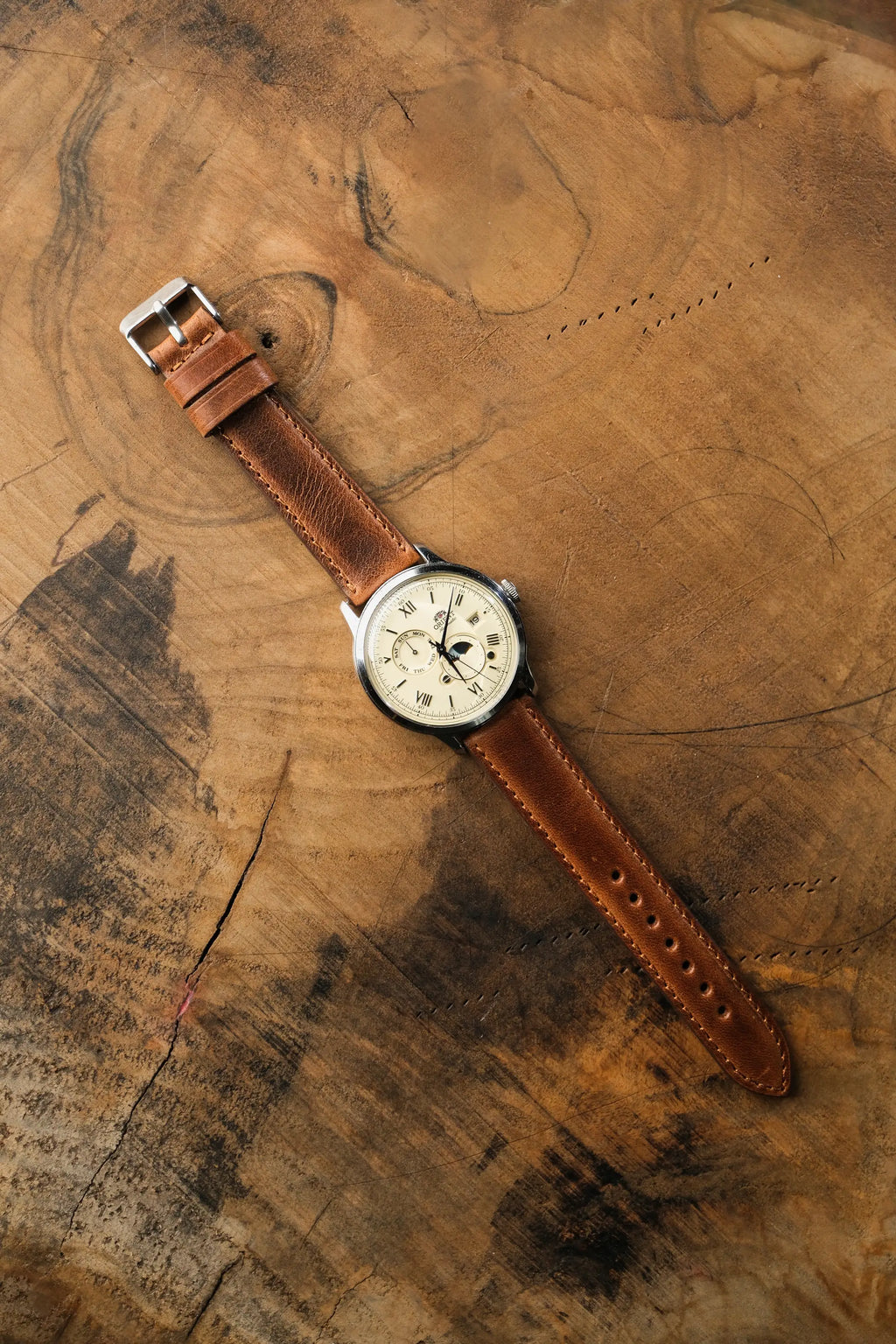 Çift Katlı Dolgulu Deri Saat Kordonu | 18, 20 & 22 mm Deri Saat Kayışı